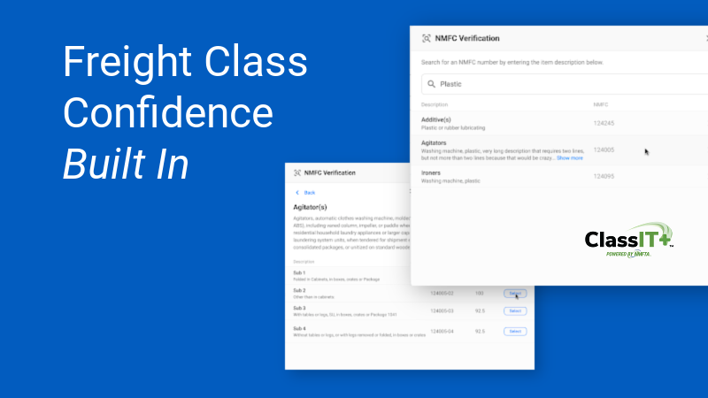 NMFC Verification: Freight Class Accuracy
